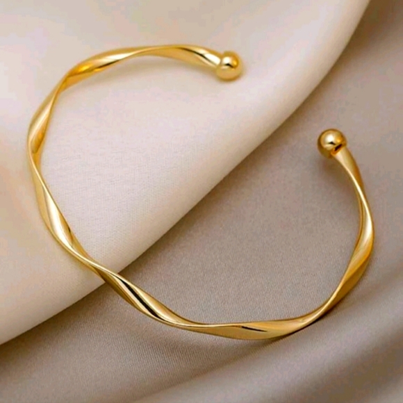 Jewelry | Twist Design Cuff Bangle | Poshmark